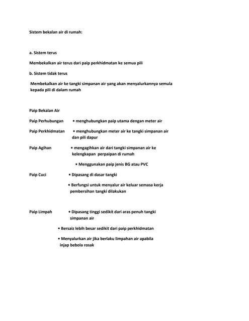 Sistem bekalan air | PPT