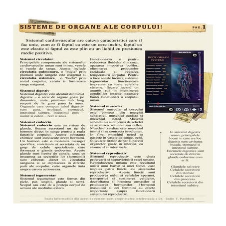 Sistemele organelor-corpului | PDF