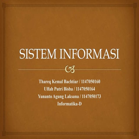 Sistem informasi | PPT