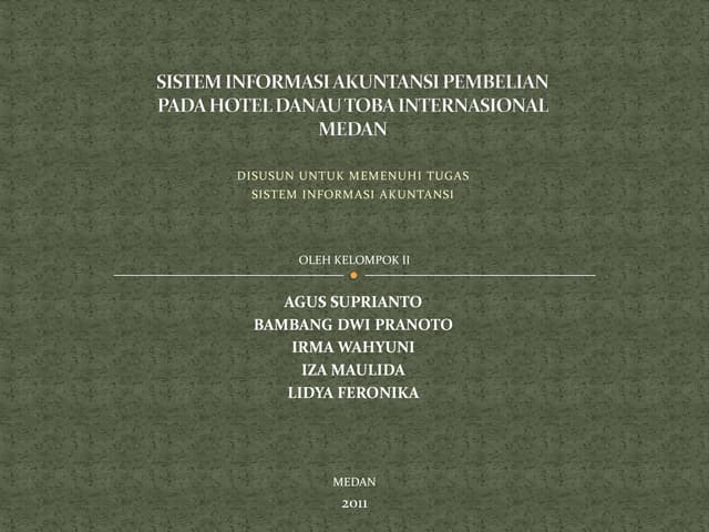 Sistem informasi akuntansi pembelian | PPTX