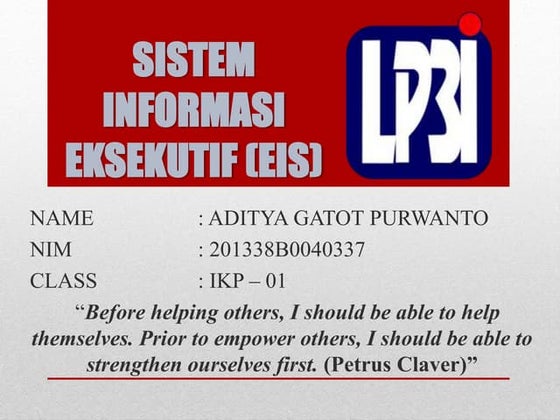 Sistem informasi eksekutif semester 3 advn my tdxsv mkgcsecb | PPT