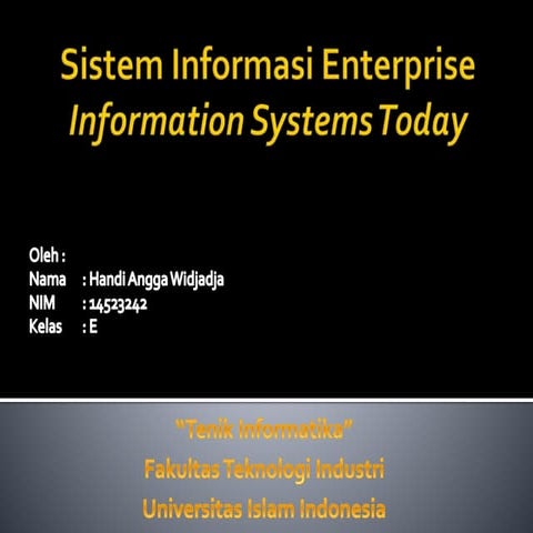 Tugas PTI - Sistem informasi enterprise | PPT