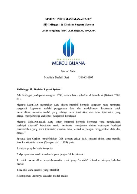 Decision Support System Ppt