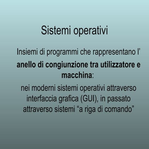Sistemi operativi | PPT