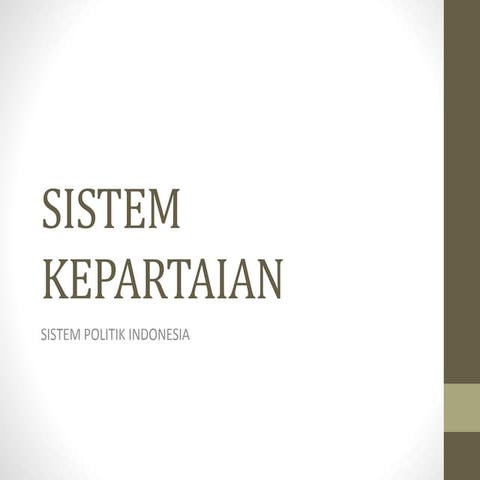 Sistem Kepartaian Indonesia Ppt 