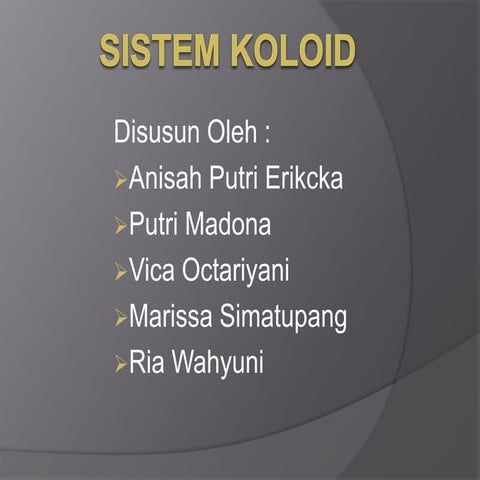 Sistem koloid | PPT