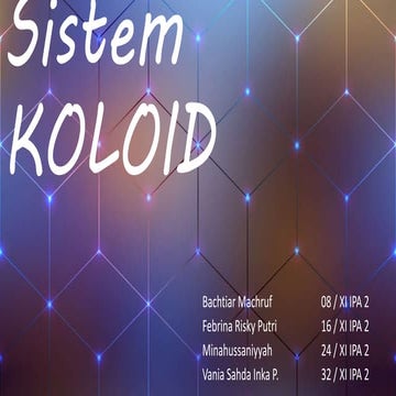 Sistem Koloid | PPTX