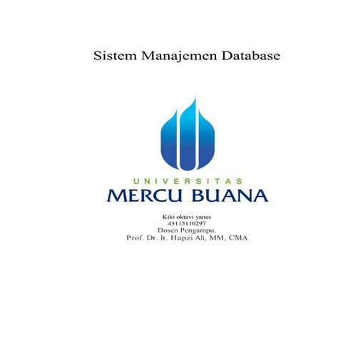 Sistem Manajemen Database | PDF