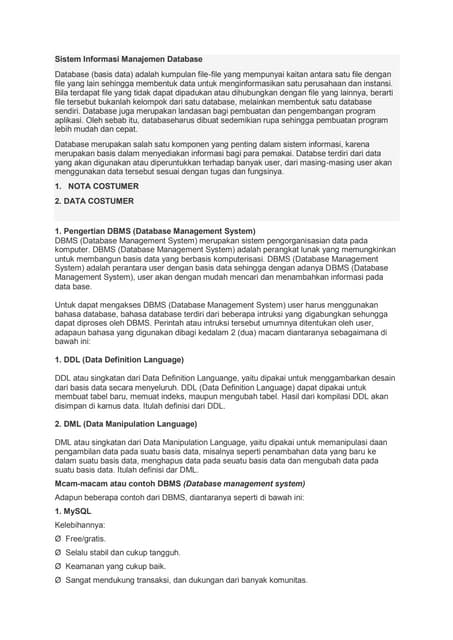 Apa itu database?? | PDF