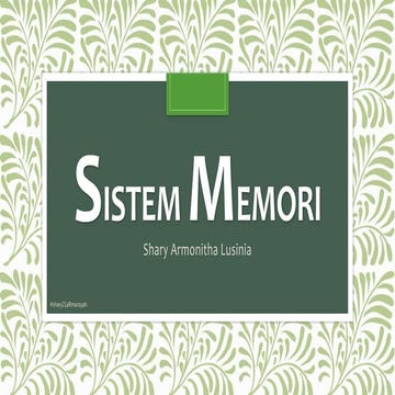 Sistem memori | PPT