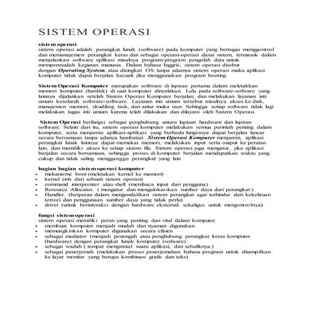 Sistem Operasi | PPTX