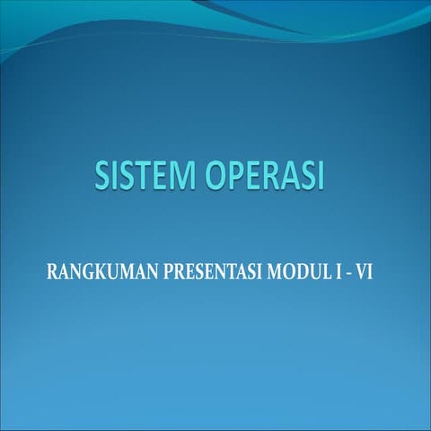 Sistem operasi rangkuman | PPT