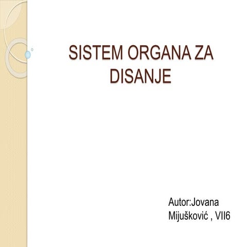Sistem organa za disanje | PPTX