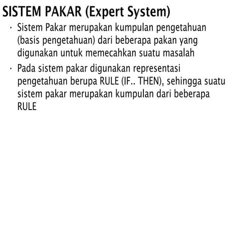 sistem pakar sistem pakar sistem pakar sistem pakar | PPT