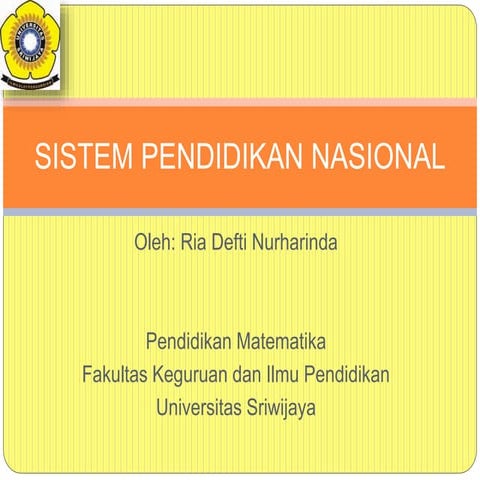 Sistem pendidikan nasional | PPTX