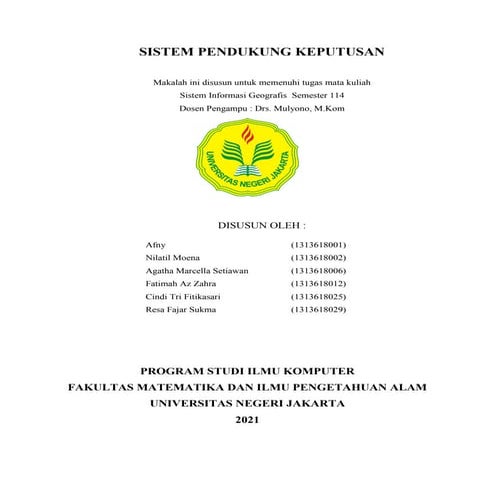 Sistem Pendukung Keputusan (SPK) | PDF
