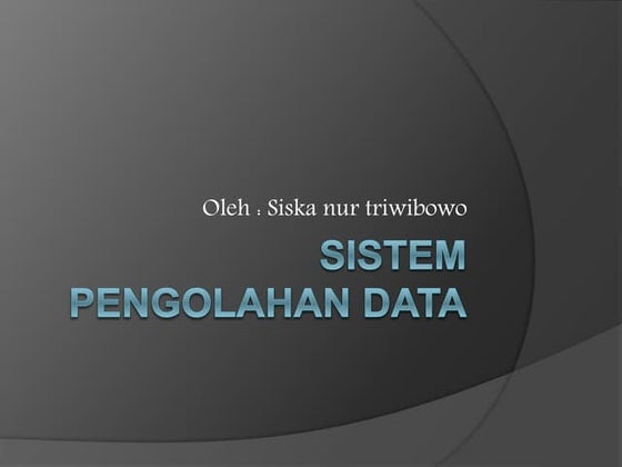 Materi 8 pengolahan dan analisa data | PDF