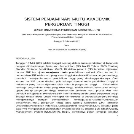 Penjaminan mutu pendidikan | PPTX