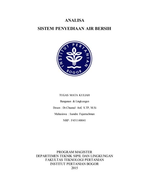 Perancangan sistem plambing_instalasi_air_bersih_d (1) | PDF