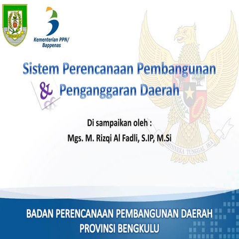 Sistem perencanaan pembangunan dan anggaran daerah | PDF