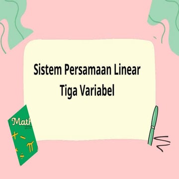 Sistem Persamaan Linear Tiga Variabel Presentasi Merah Muda Hijau Gaya ...