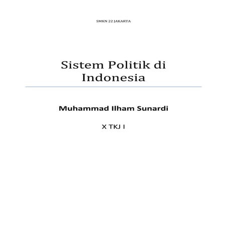 Sistem politik di indonesia | PDF