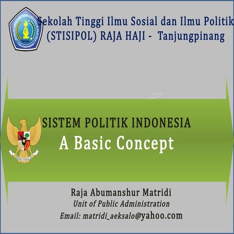 Sistem Politik Indonesia (A Basic Concept) | PPS