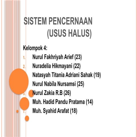 sistem pencernaan bagian usus halus | PPT