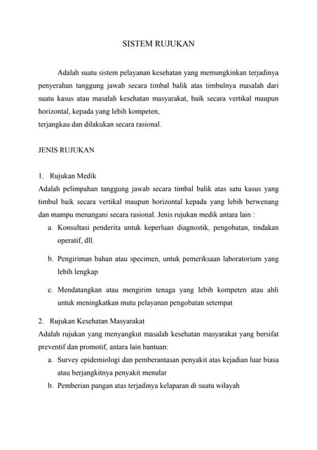 Sistem rujukan | PPT