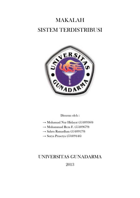 Komputasi Paralel dan terdistribusi (Pengantar sistem terdistribusi) | PPTX