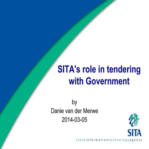 SITA presentation on it's Role in tendering with SA Government | ODP