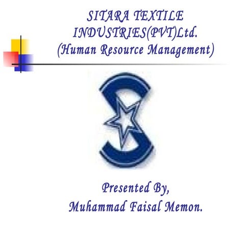 Sitara Textile presentation | PPT | Human Resources | Business