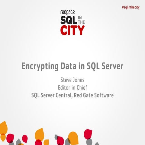 Encrypting Data - Steve Jones | PPT