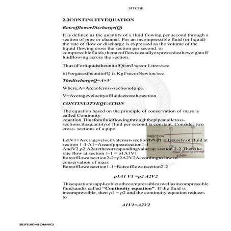 Hydraulics Continuity Equation Ppt