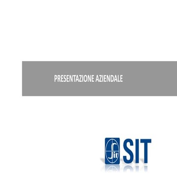 Sit company presentation | PPT