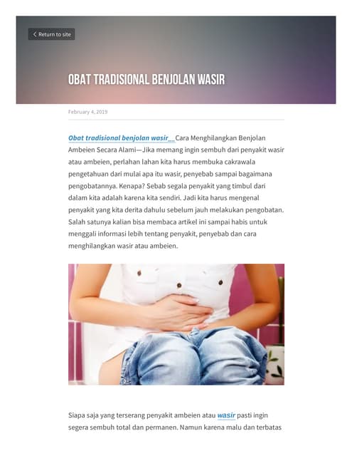 cara mengatasi wasir dengan herbal | PDF