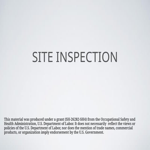 Site-Inspection / Site-Inspection Survey | PPTX
