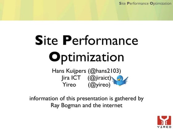 Front End Optimization overview | PPTX