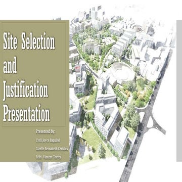 site-selection-and-justification.pdf | Government Support and Welfare ...