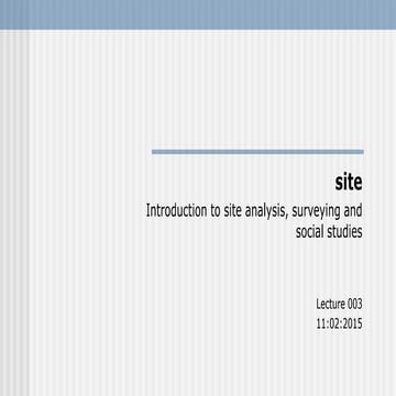 interior design lectures - site study | PDF