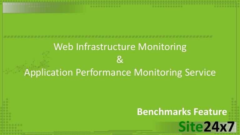 Site24x7 Website Performance Benchmarks
