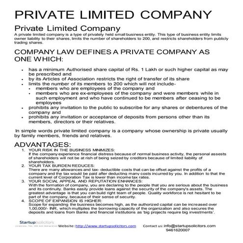 PRIVATE LIMITED COMPANY | PDF