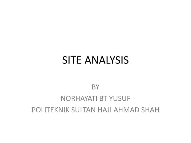 Site analysis-example | PPT