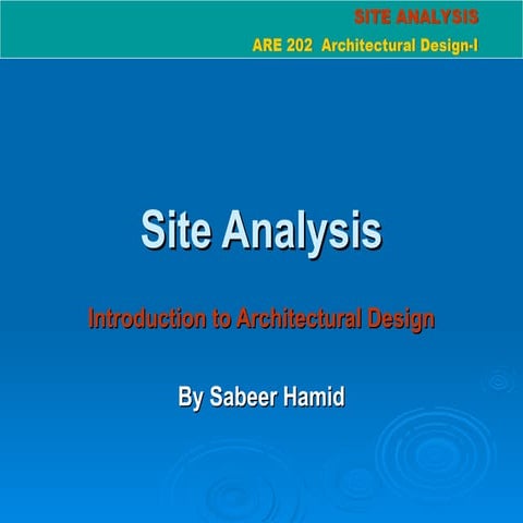 Site_Analysis_Example.ppt for the design | PPT