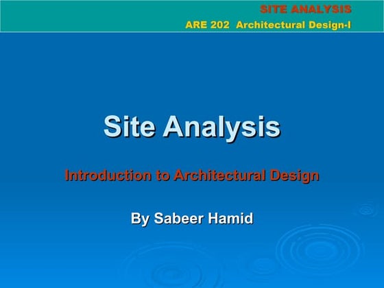 Site analysis-example | PPT