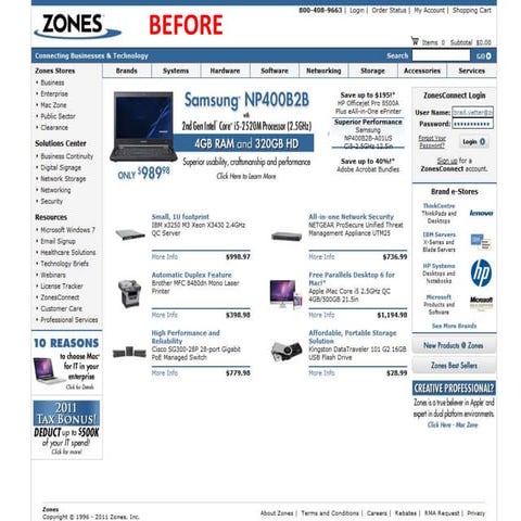 Zones.com Site Redesign | PPTX