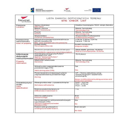 Teren we Frysztaku o powierzchni do 3,38 ha | DOC