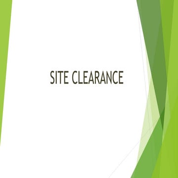 Site clearance | PDF