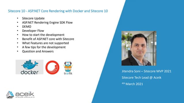 Sitecore 10 Asp Core Rendering With Docker And Sitecore 10 Ppt