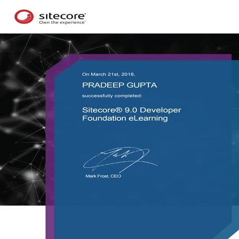 Sitecore9.0 Certificate | PDF
